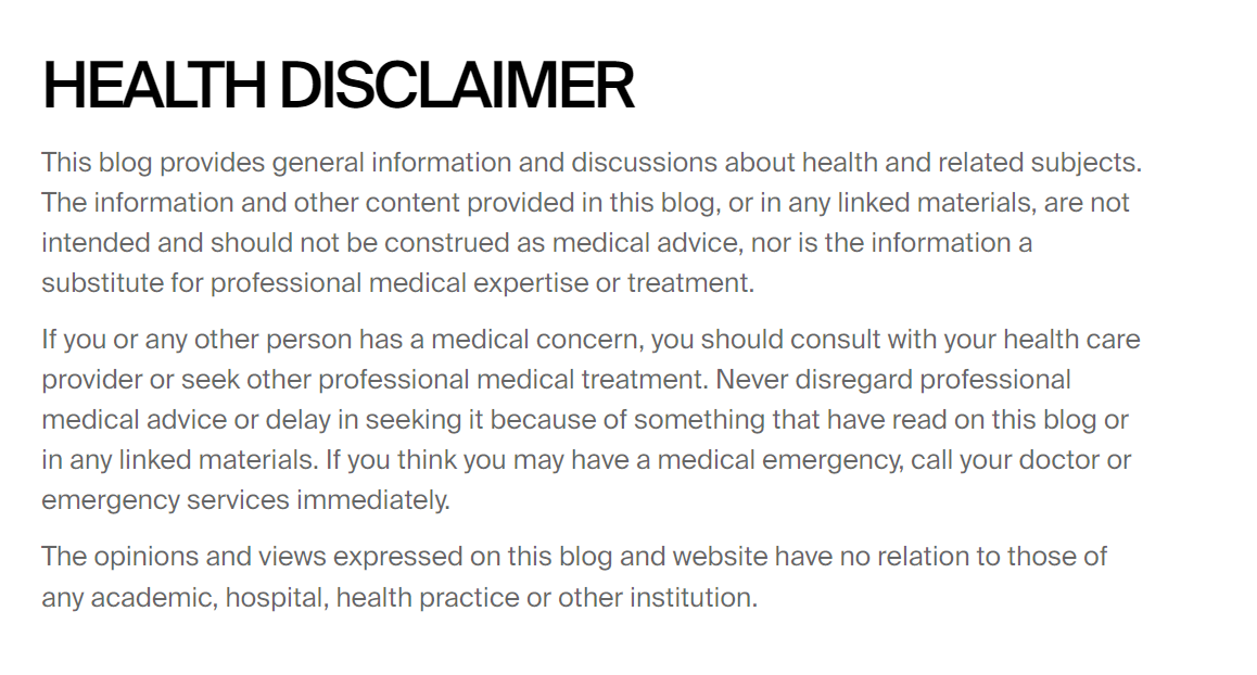 Everything You Need To Know About Medical Disclaimers