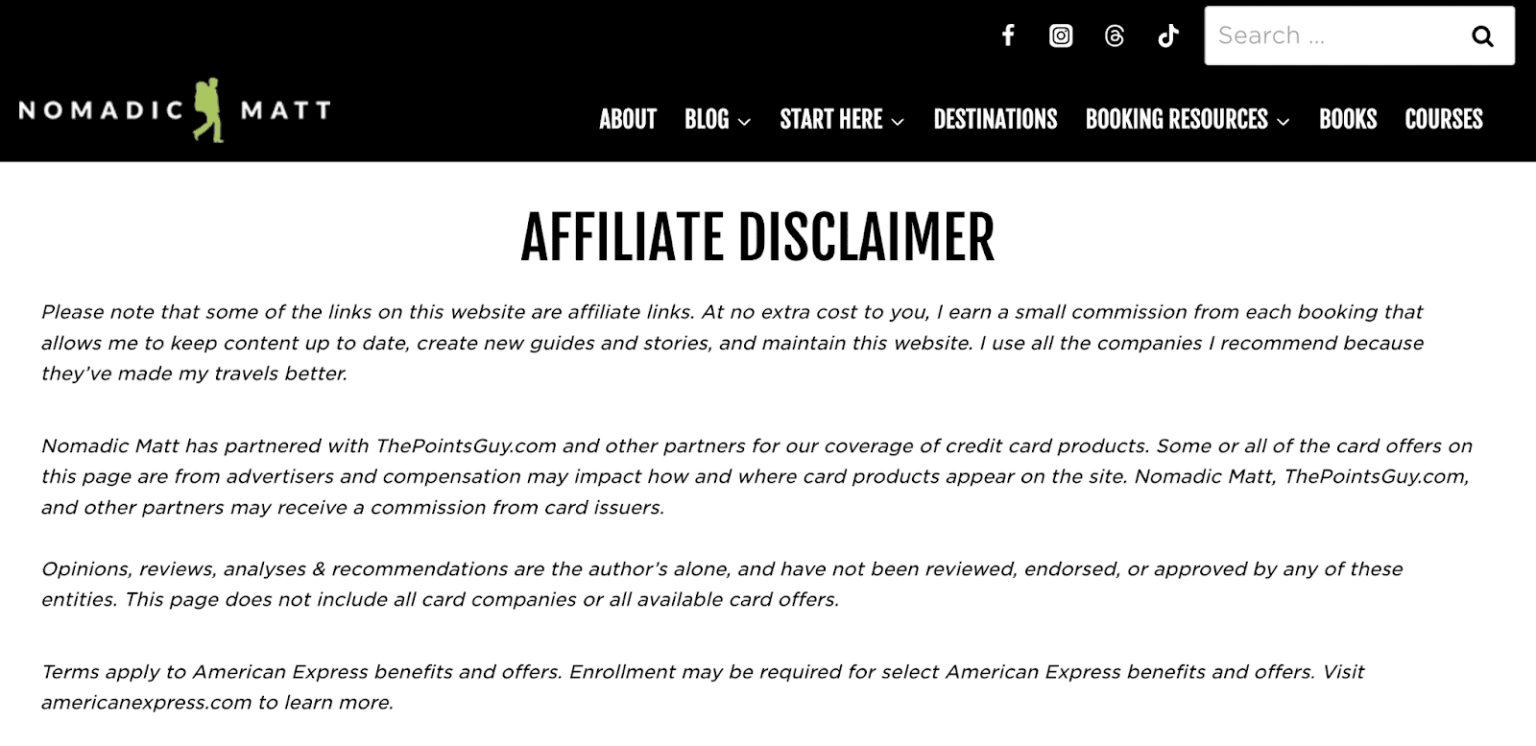 A Guide to Affiliate Link Disclaimers with Examples
