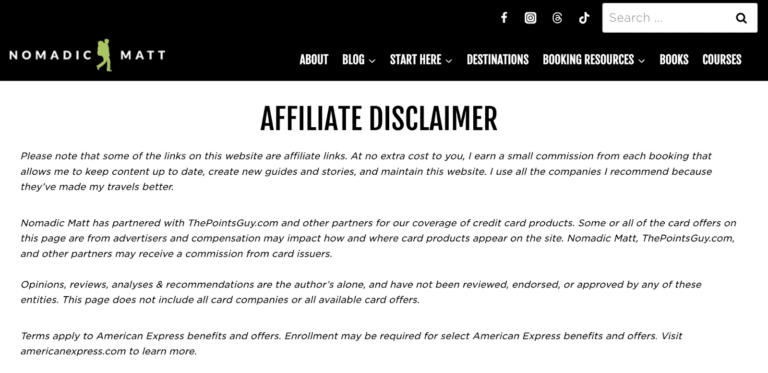A Guide to Affiliate Link Disclaimers with Examples
