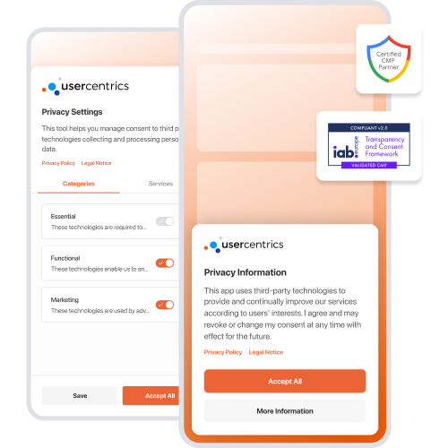 Mobile App Consent Manager | Usercentrics Consent App SDK
